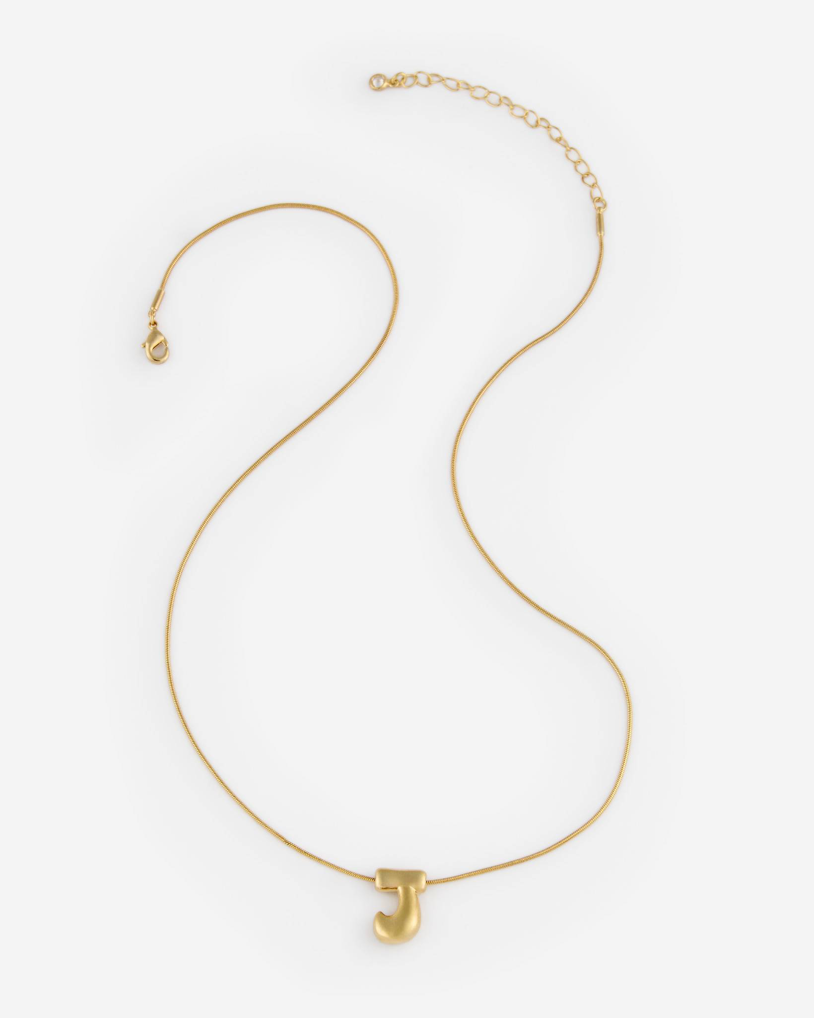 J Bubble Initial Pendant Necklace in Gold | Uncharted Threads | The ...