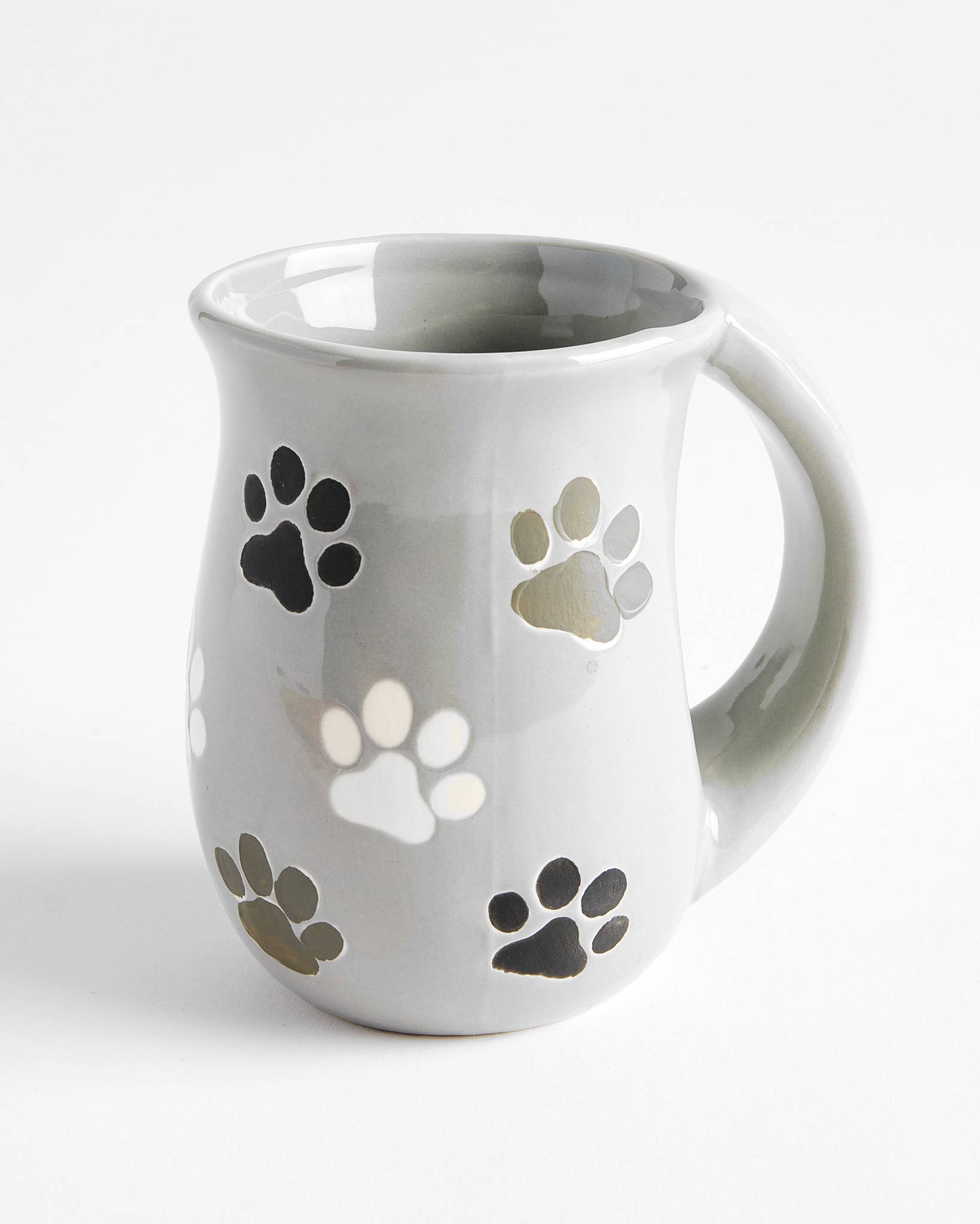 Paw Prints Cozy Mug in Grey | Legacy & Main | The Paper Store