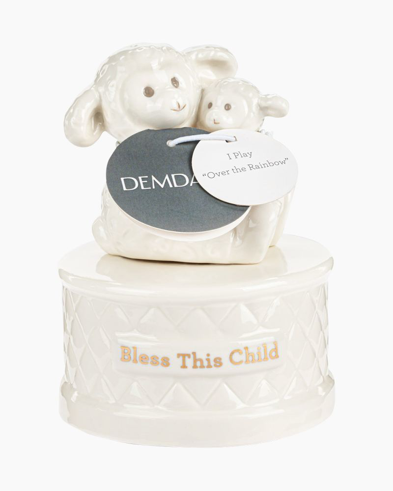Wrapped in Prayer Ceramic Lamb Music Box | Demdaco | The Paper Store