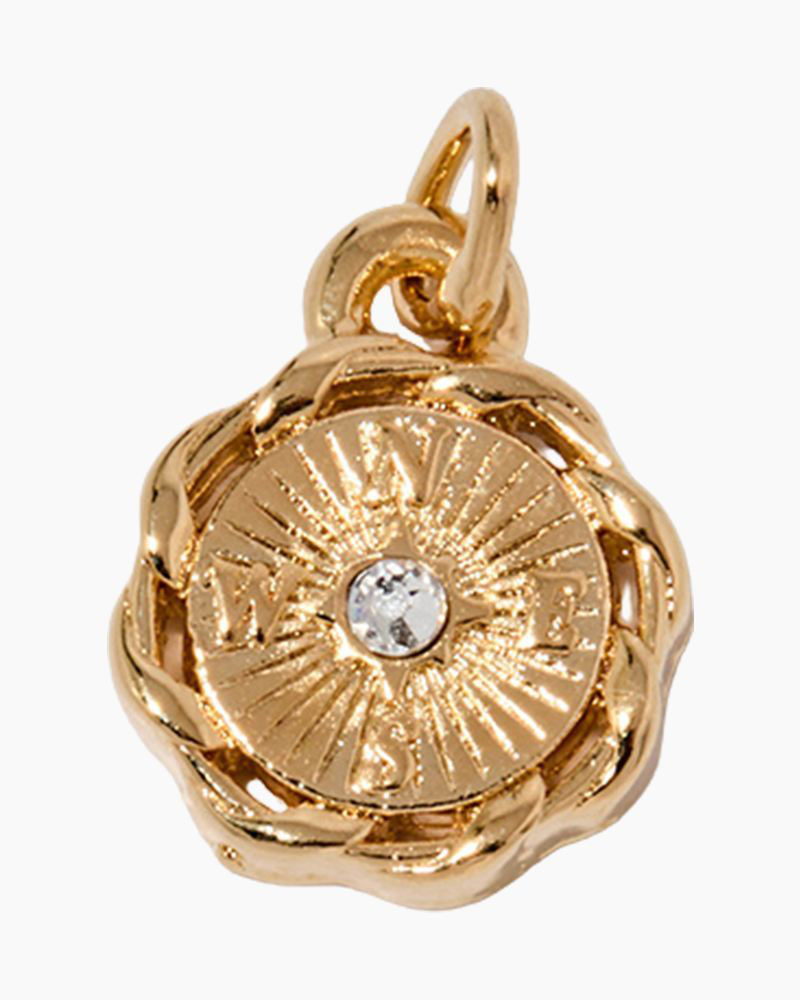Course-Correcting Compass Mini Charm in Gold | &LIVY | The Paper Store