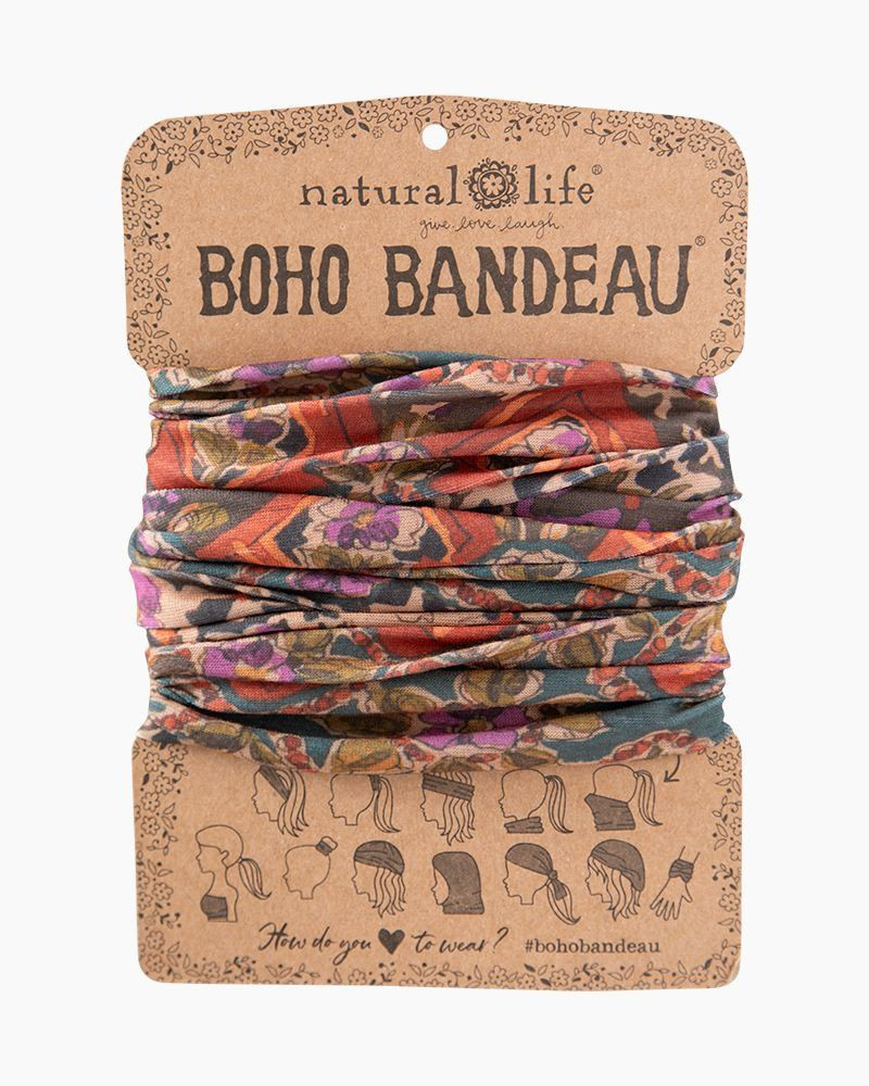 Brown Tuscany Border Full Boho Bandeau® Headband | Natural Life | The ...