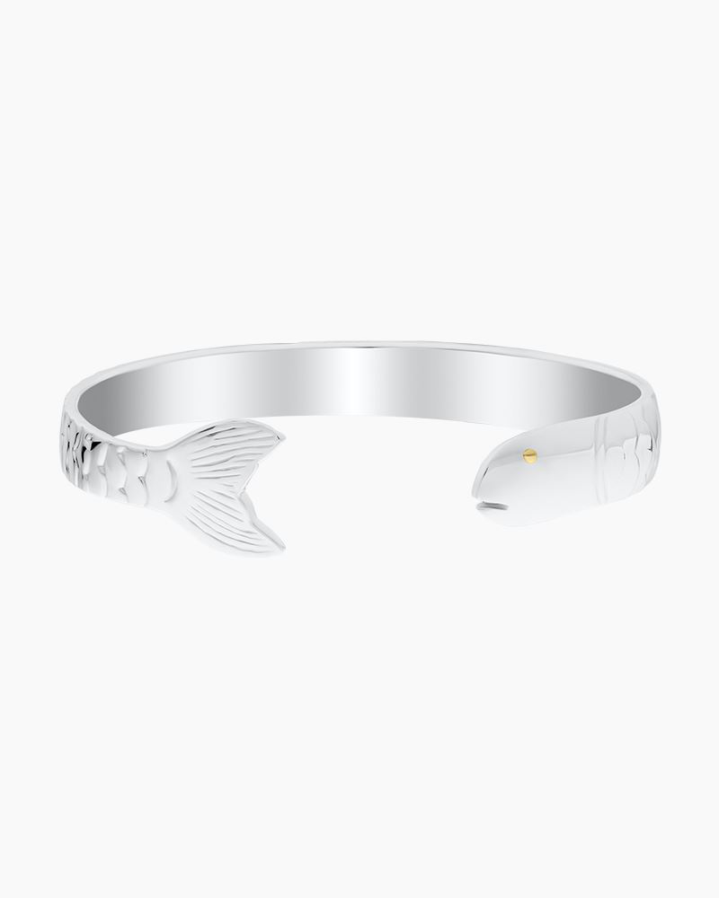 Sterling Silver Fish Cuff Bracelet | Evening Tide | The Paper Store