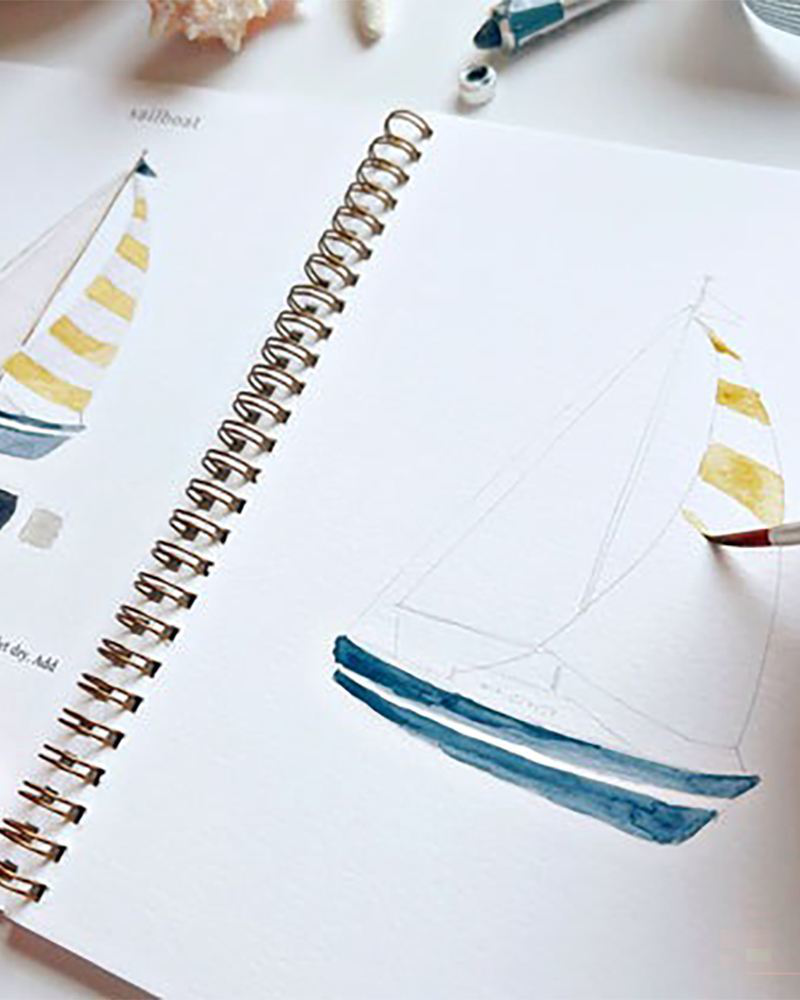 Seaside Watercolor Workbook | EMILY LEX STUDIO | The Paper Store