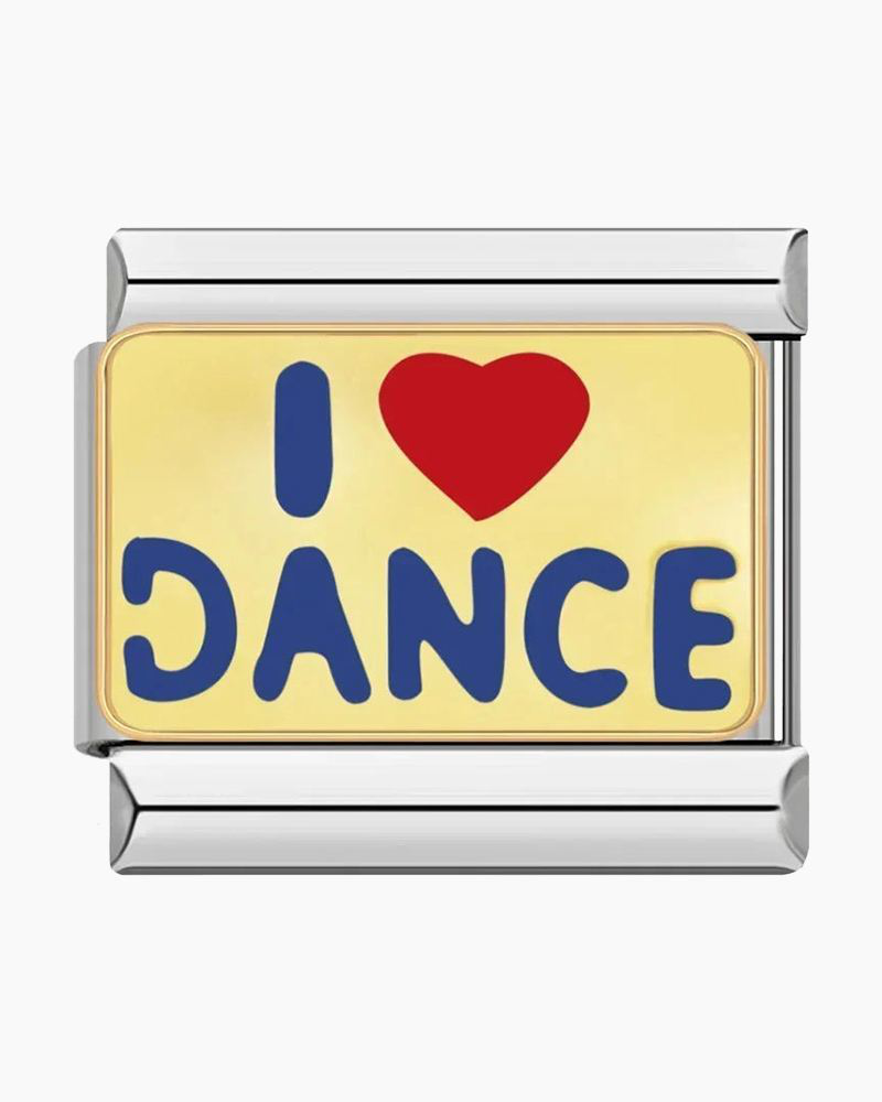 I Love Dance Charm in Silver | My Italian Bracelet | The Paper Store