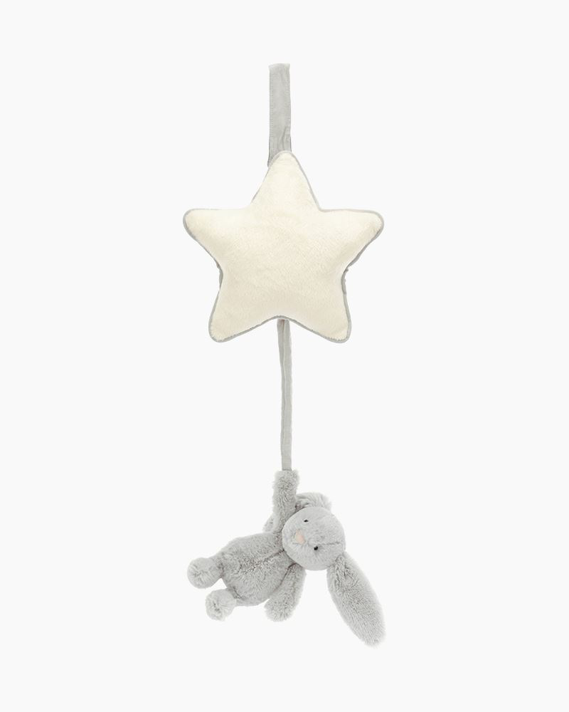 Bashful Silver Bunny Musical Pull Plush Baby Toy | Jellycat | The Paper ...