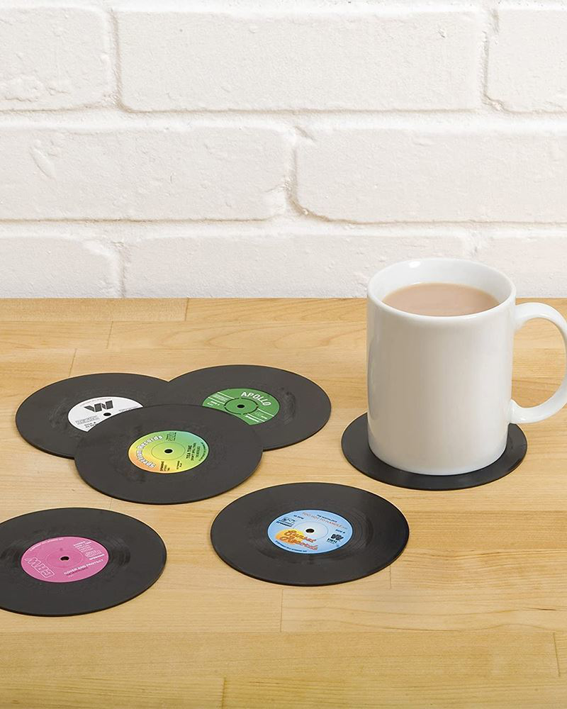 Vinyl Record Drink Coasters (Pack of 6) | Gift Republic | The Paper Store