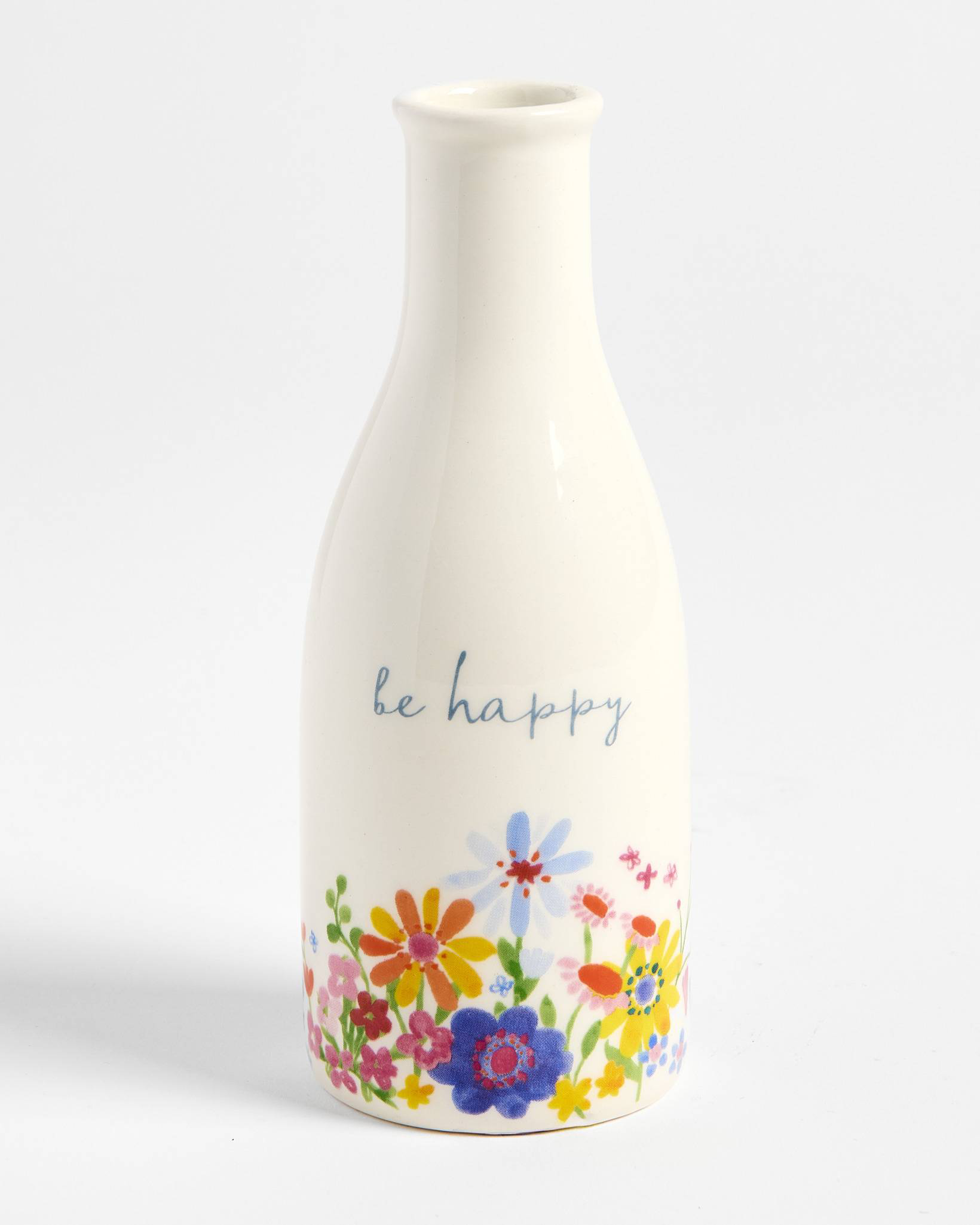 Be Happy Bud Vase | Strawflower | The Paper Store