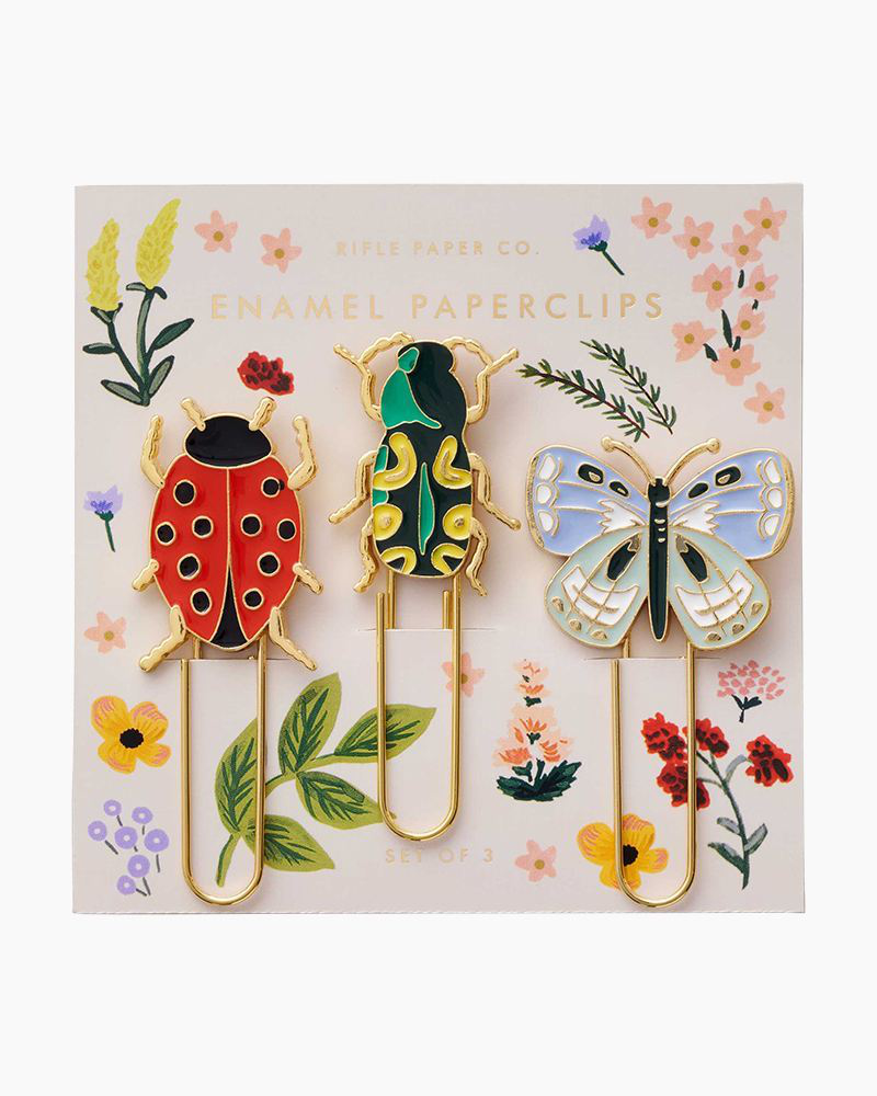Enamel Paper Clip Set in Curio | Rifle Paper | The Paper Store