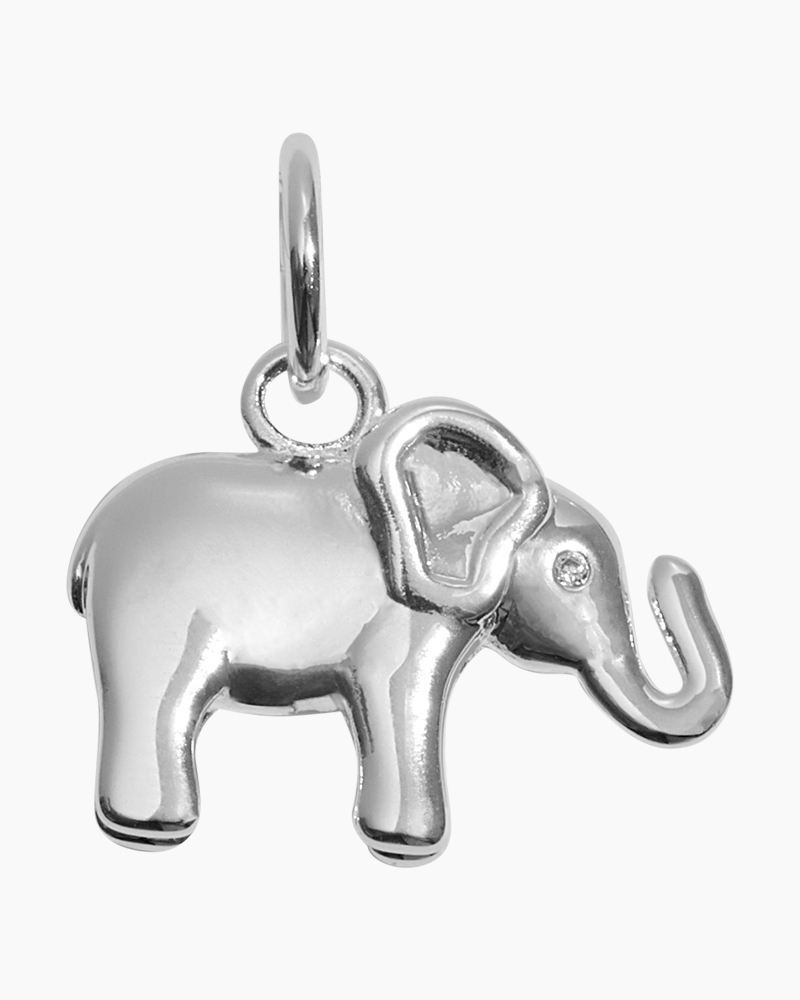 Small Lucky Elephant Charm in Silver | A Littles & Co | The Paper Store