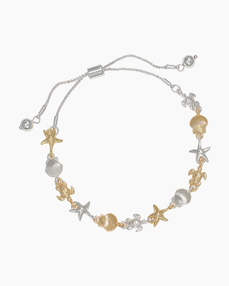 Delicate Two-Tone Sea Life Bracelet | Periwinkle by Barlow | The Paper ...
