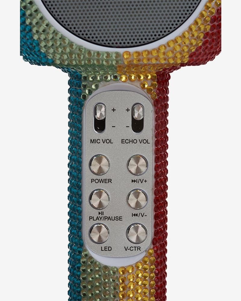 Rainbow Sing-Along Bling Karaoke Microphone | Trend Tech | The Paper Store