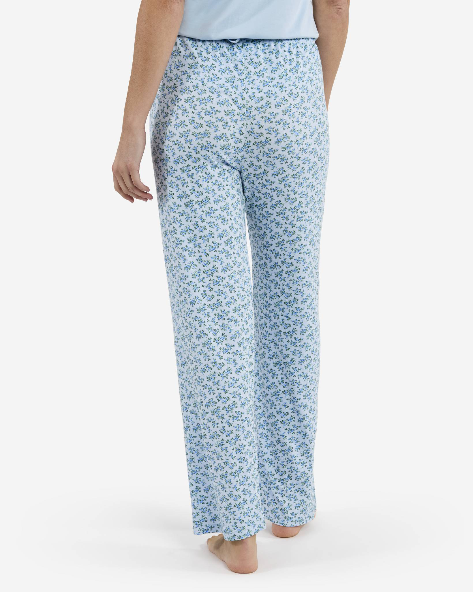 Blue Ditzy Floral Print PJ Lounge Pants | mia & tess | The Paper Store