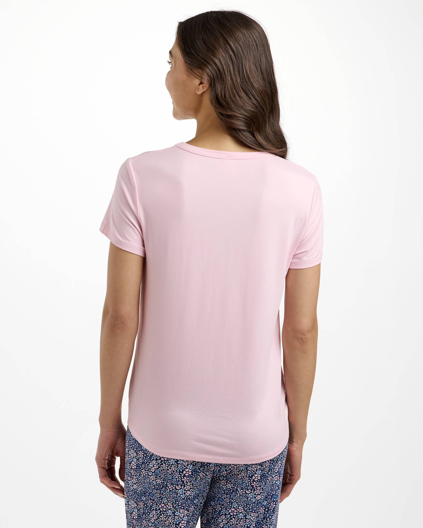 Bedtime Short Sleeve Pajama Shirt in Pink | mia & tess | The Paper Store