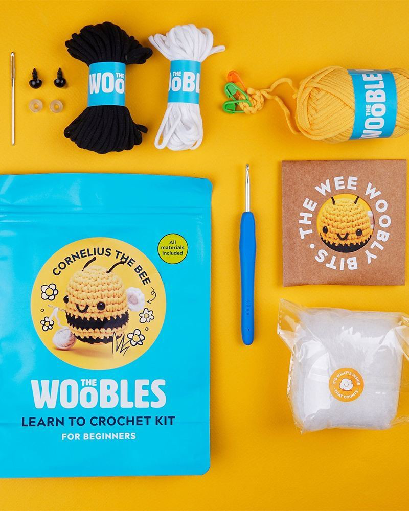 Cornelius the Bee Crochet Kit | The Woobles | The Paper Store