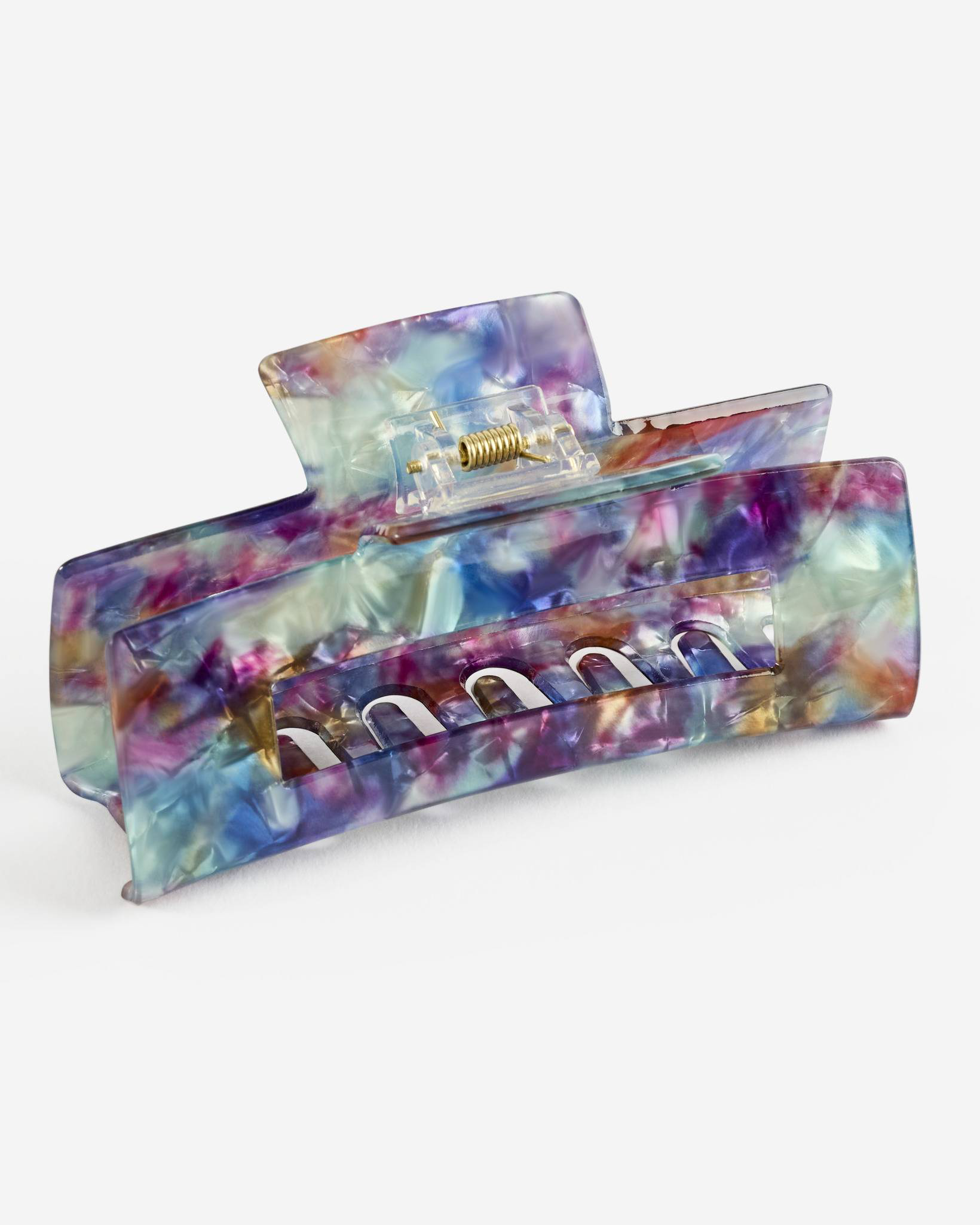 Rainbow Multicolor Square Hair Claw Clip | Never Better | The Paper Store
